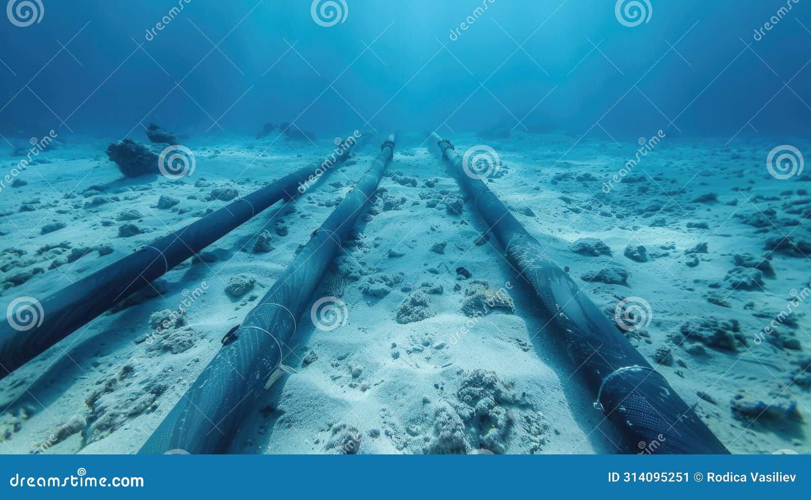 Undersea Internet Cables. Submarine Communications Cable Stock Image ...
