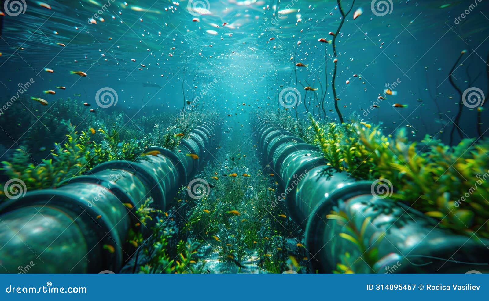 Undersea Internet Cables. Submarine Communications Cable Stock Image ...