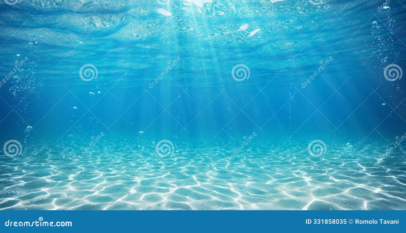 Undersea in Light Blue Sea with Sand Stock Image - Image of blue ...