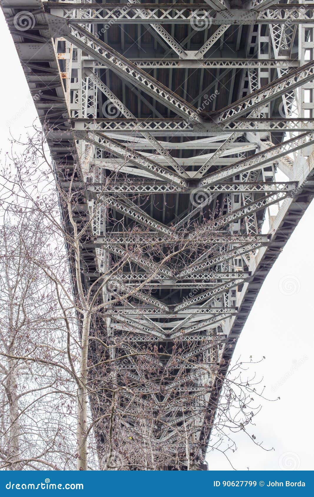 Underside of Aurora Bridge - Seattle Stock Image - Image of beam ...