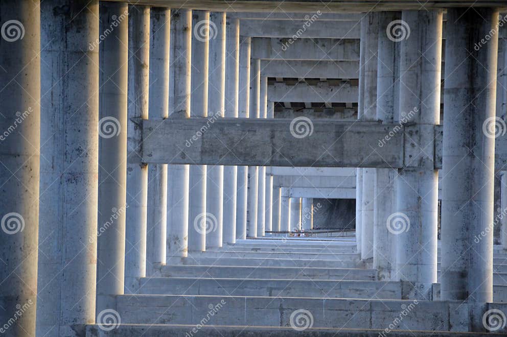 Underside Bridge Construction Stock Image - Image of gray, angle: 117594001