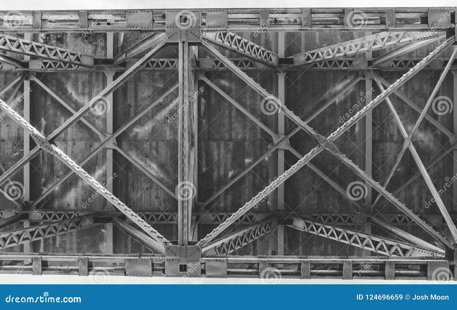 Underside of Bridge Support Beams Stock Image - Image of background ...