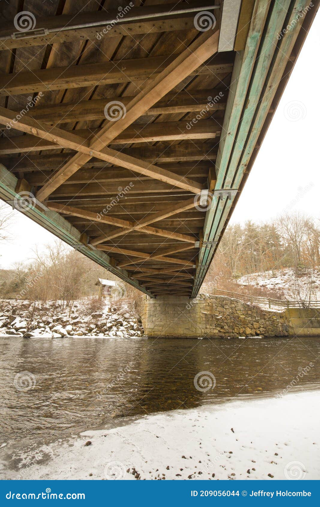 Underside of the Comstock Covered Bridge in Colchester, Connecticut ...