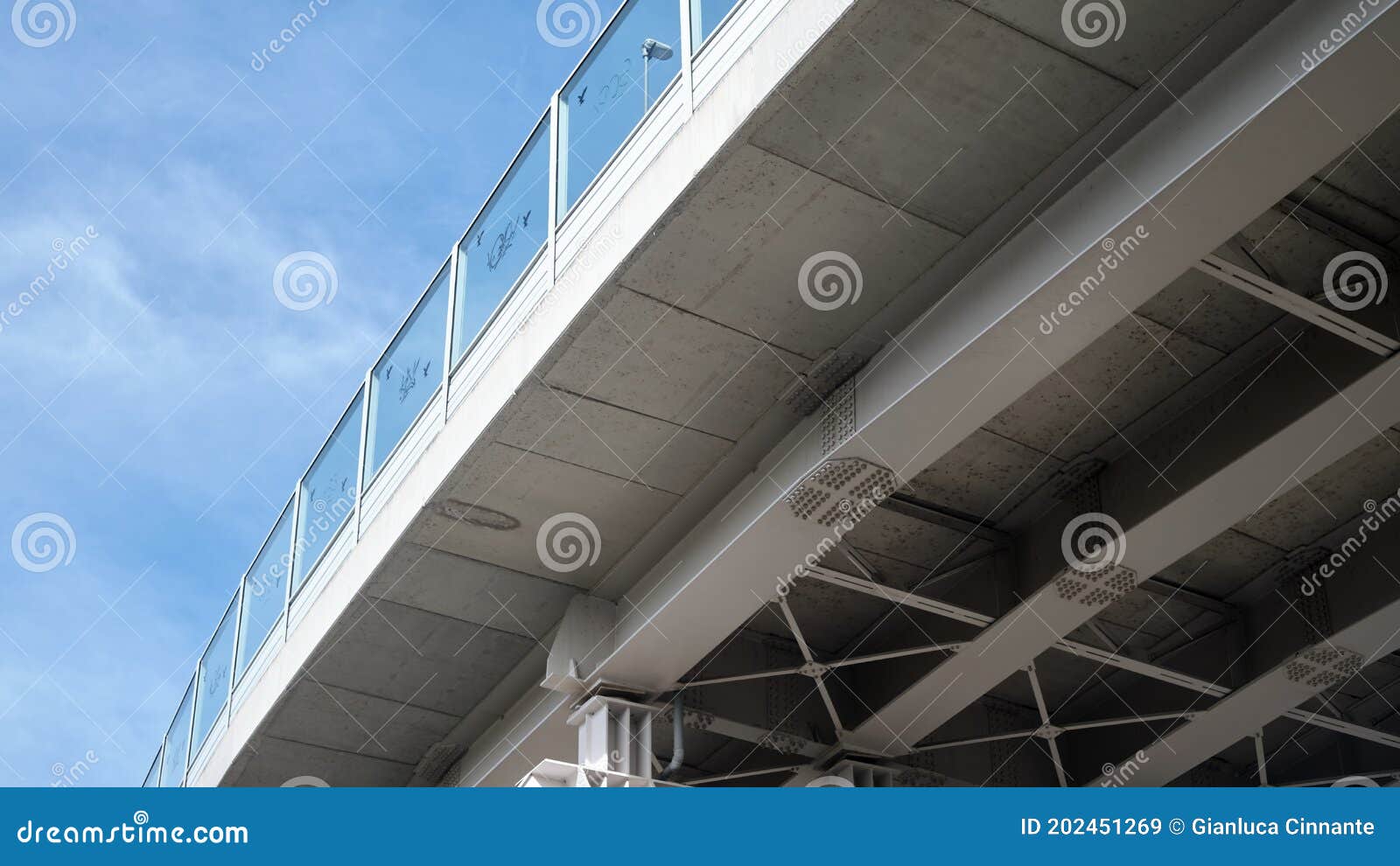 Underside of the Concrete Bridge at Lecco, Italy Stock Image - Image of ...