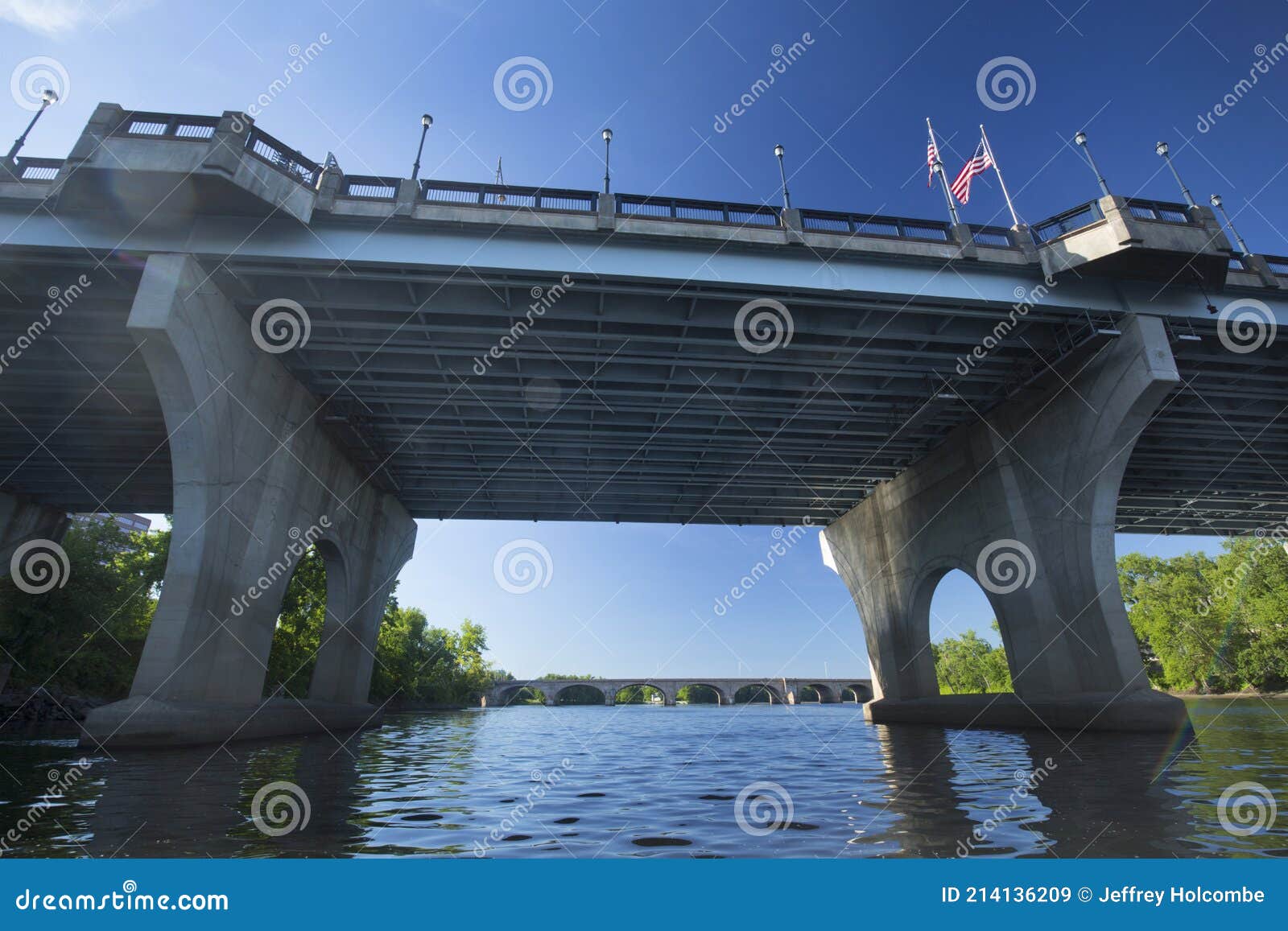 Underside of Founders Bridge Over the Connecticut River in Hartford ...