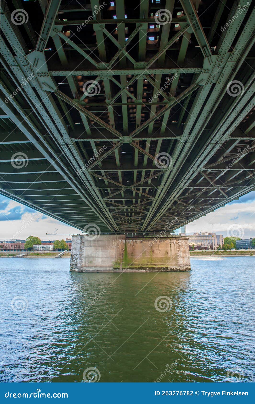 Underside of a Large Metal Bridge.. Stock Photo - Image of steel, city ...
