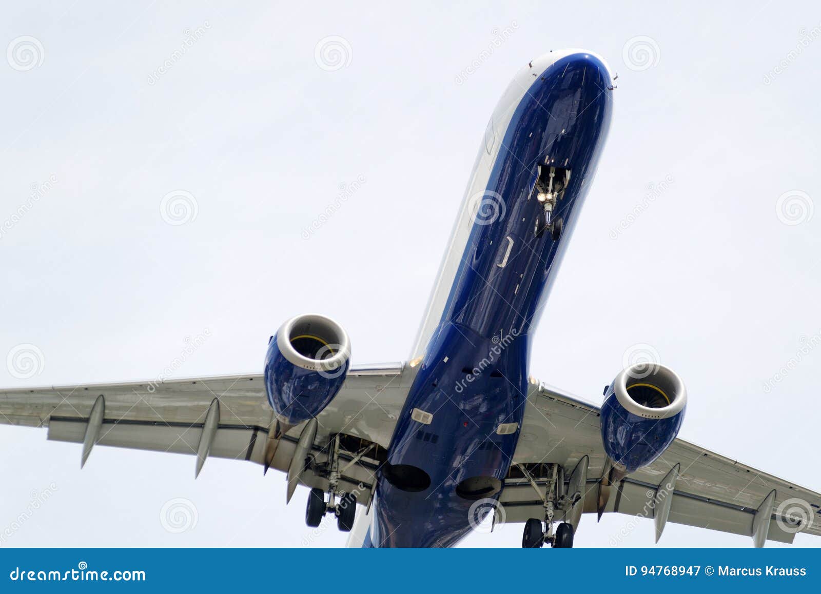 The Underside of a Modern Airplane Stock Image - Image of aeronautics ...
