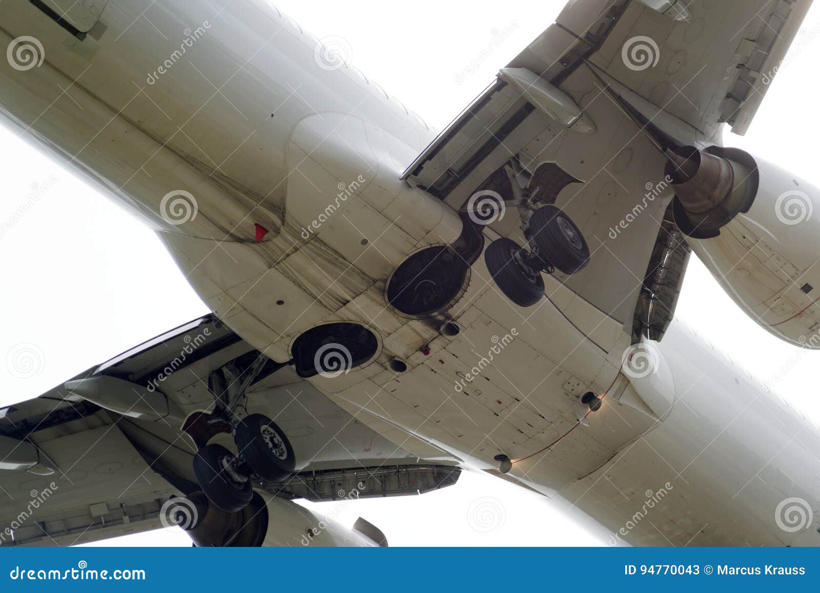 The Underside of a Modern Airplane Stock Image - Image of flaps ...