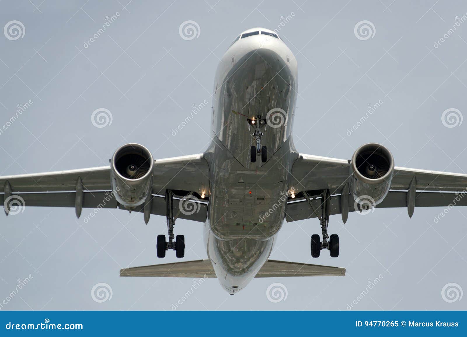 The Underside of a Modern Airplane Stock Image - Image of ...
