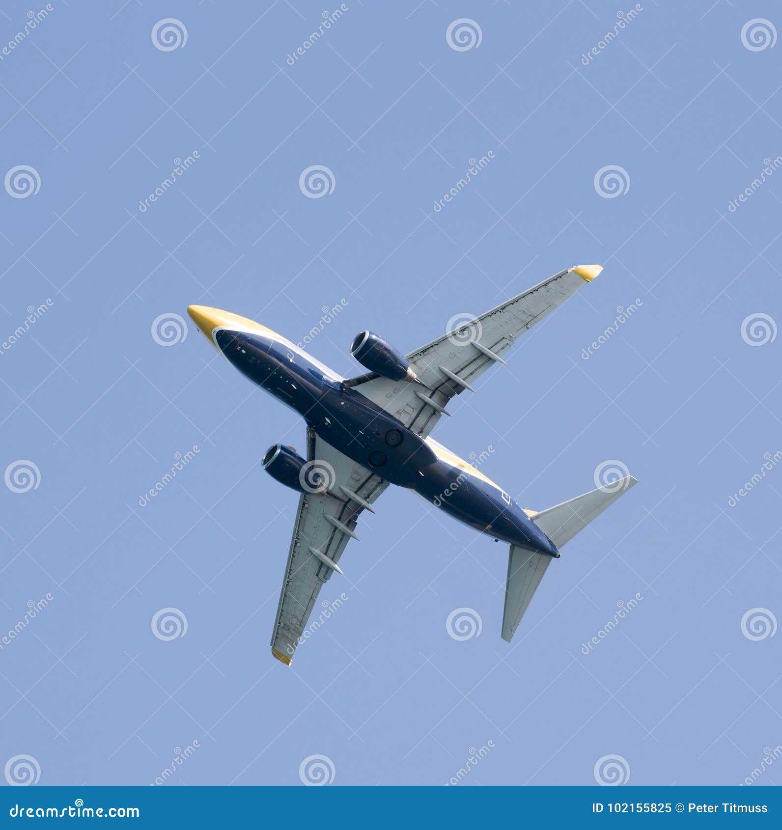Underside of a Passenger Jet Taking Off Stock Image - Image of ...