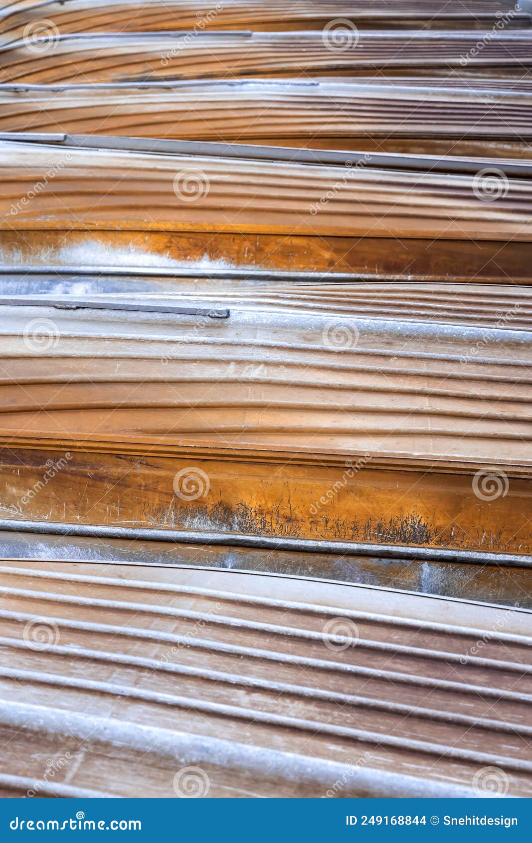 Underside View of Several Canoe Boats in a Row Stock Photo - Image of ...