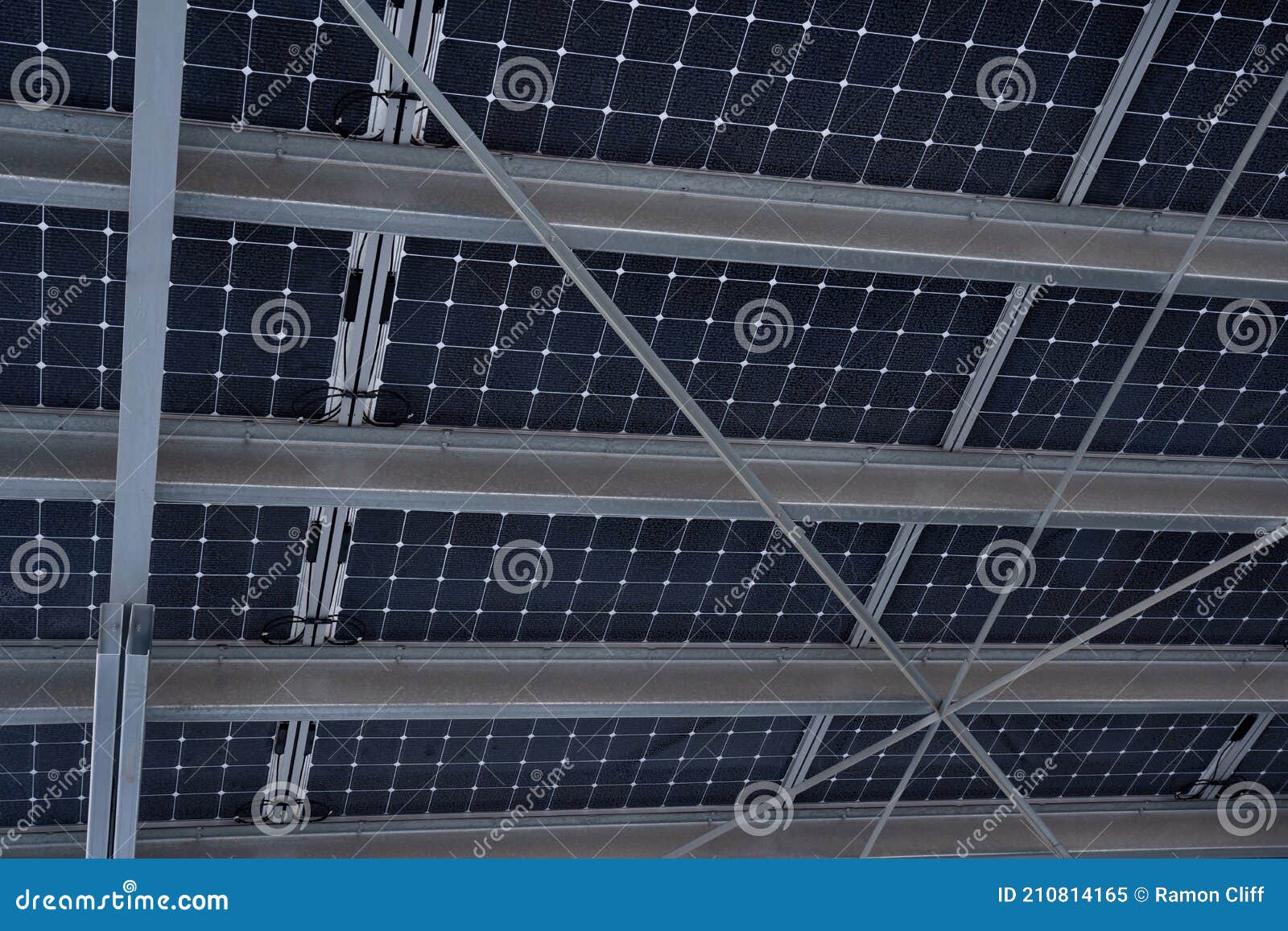Underside View of a Solar Panel System Stock Image - Image of ...