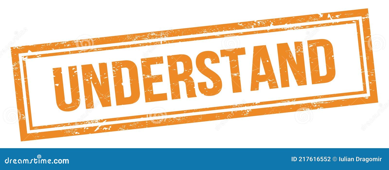 UNDERSTAND Text on Orange Grungy Vintage Stamp Stock Illustration ...