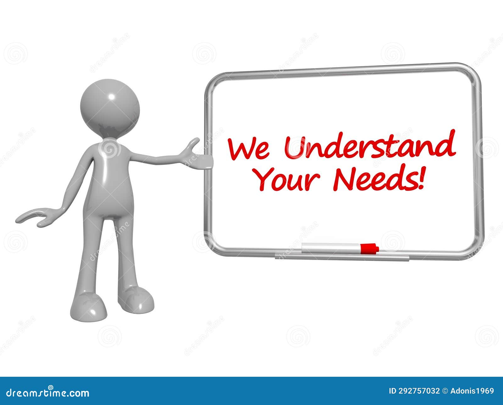 We Understand Your Needs on Blackboard and White Stock Illustration ...