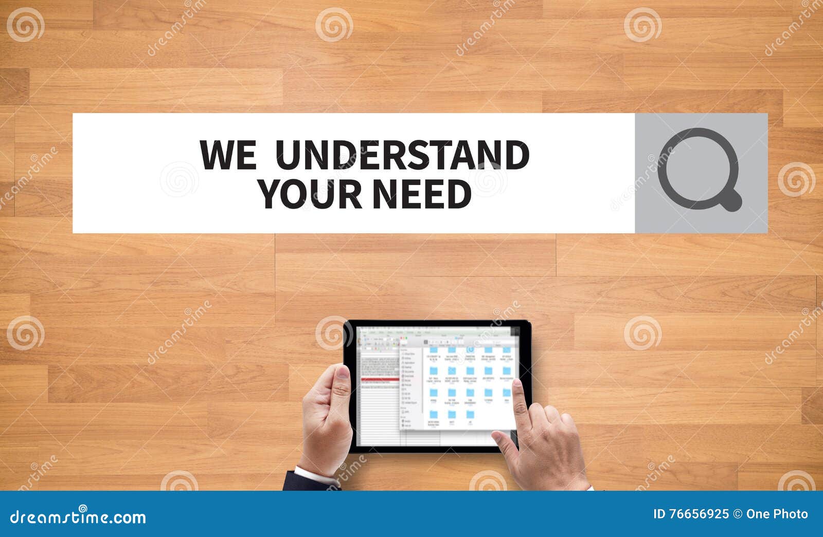 We Understand Your Needs Hand Lettering Motivation Vector Illustration ...