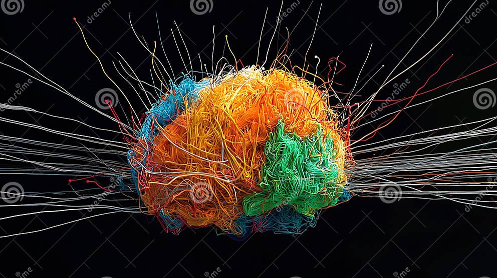 Understanding ADHD Brain Illustration Educational Context Digital Art ...