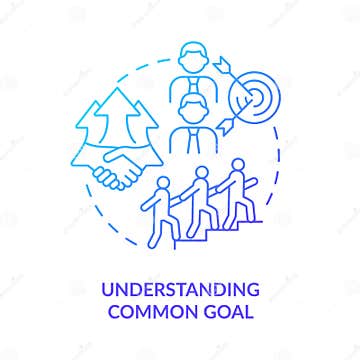 Understanding Common Goals Blue Gradient Concept Icon Stock Vector ...