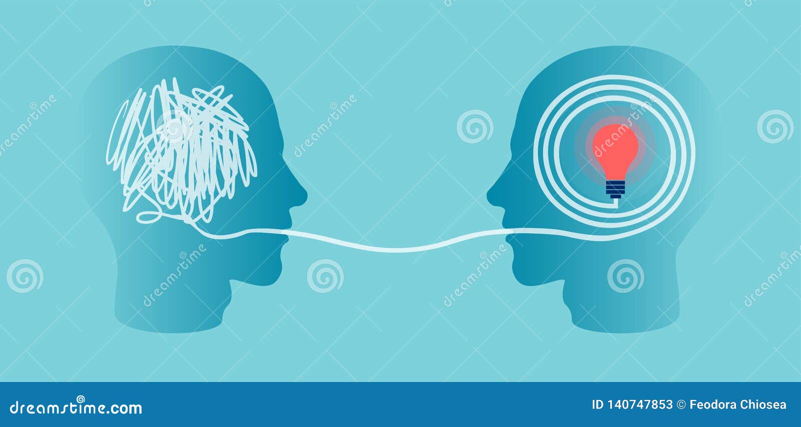 Understanding and Communication Process Concept Stock Illustration ...
