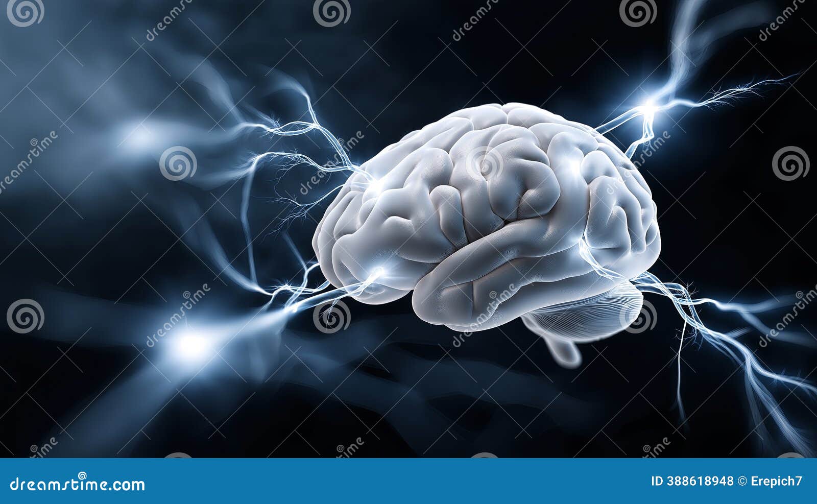 Brain Impulses. Neuron System. Human Anatomy. Transferring Pulses And ...