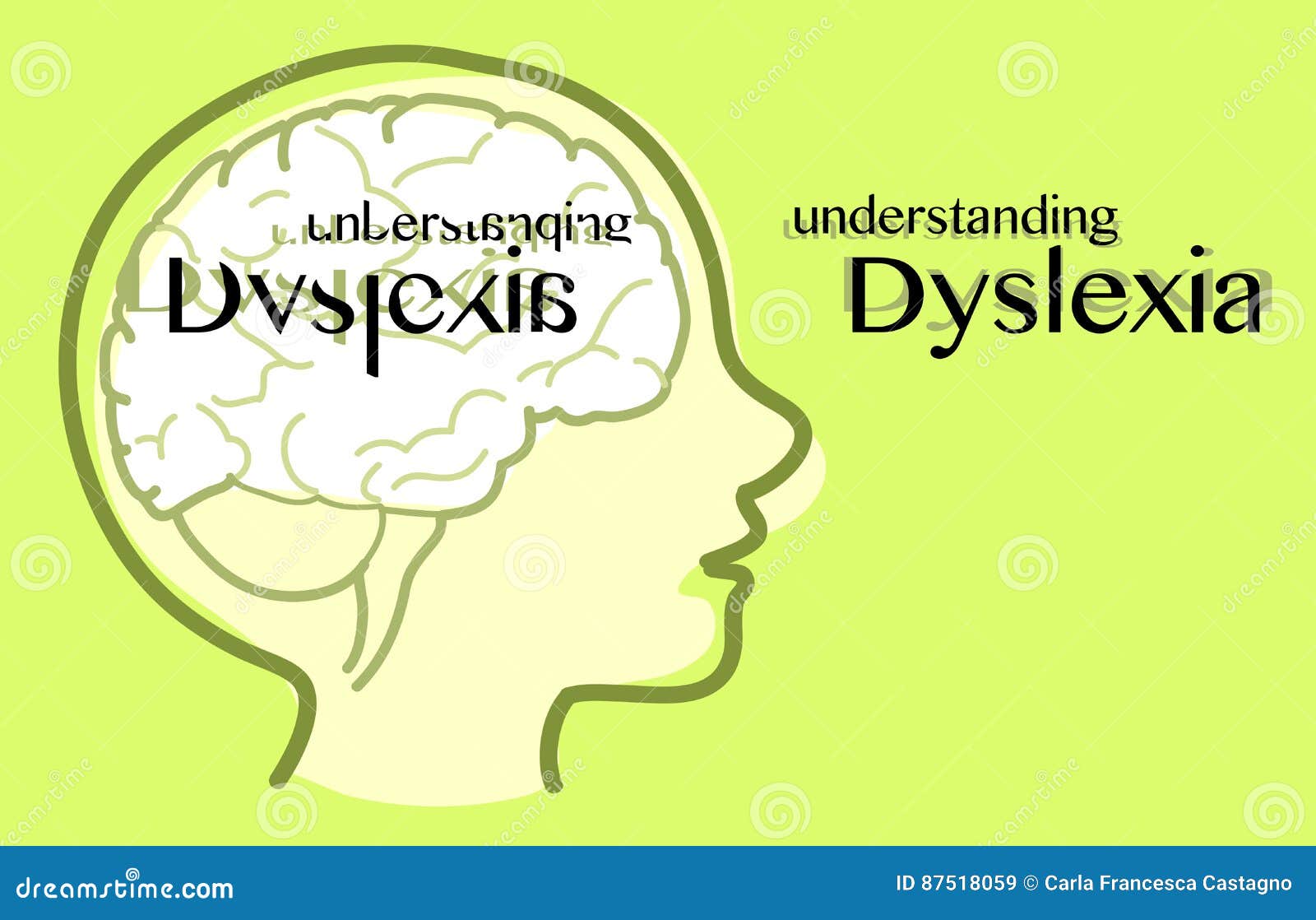 Understanding Dyslexia Vector Stock Vector - Illustration of profiles ...