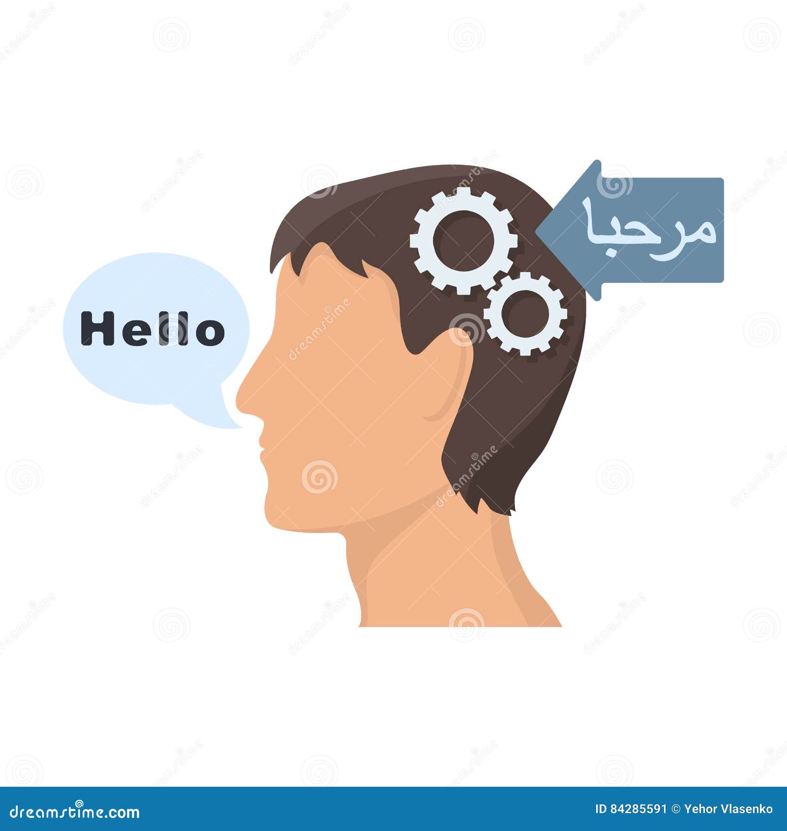 Understanding of Foreign Language Icon in Cartoon Style Isolated on ...