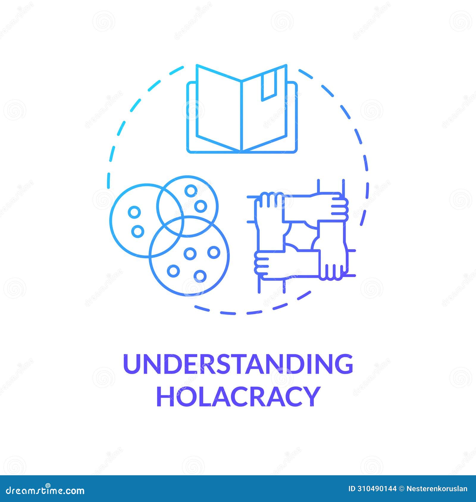 Understanding Holacracy Multi Color Concept Icon Vector Illustration ...