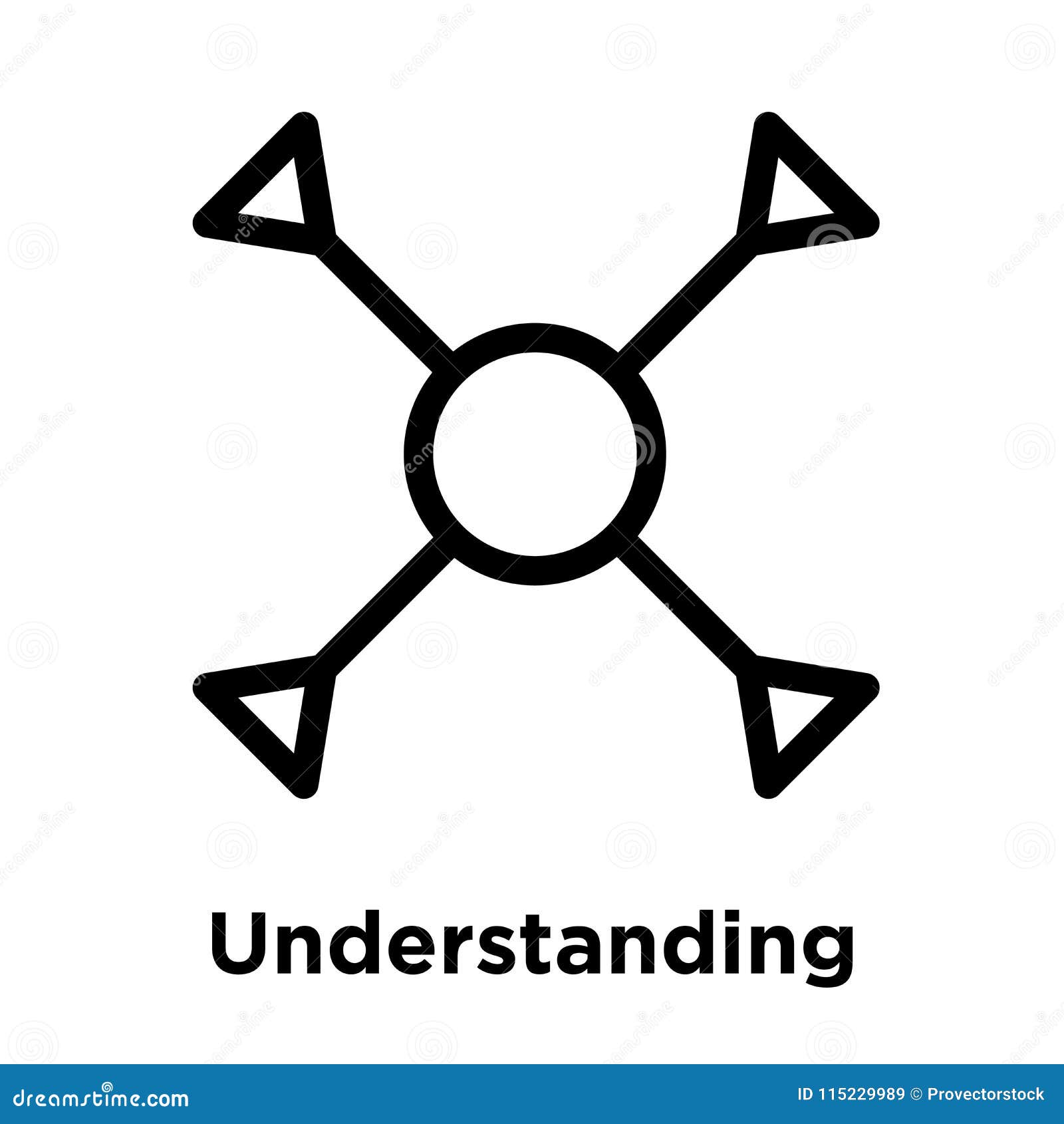Understanding Icon Isolated on White Background Stock Illustration ...