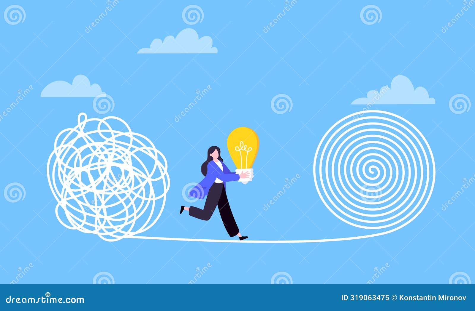 Understanding Problem Solution Simplify Challenge. Stock Vector ...