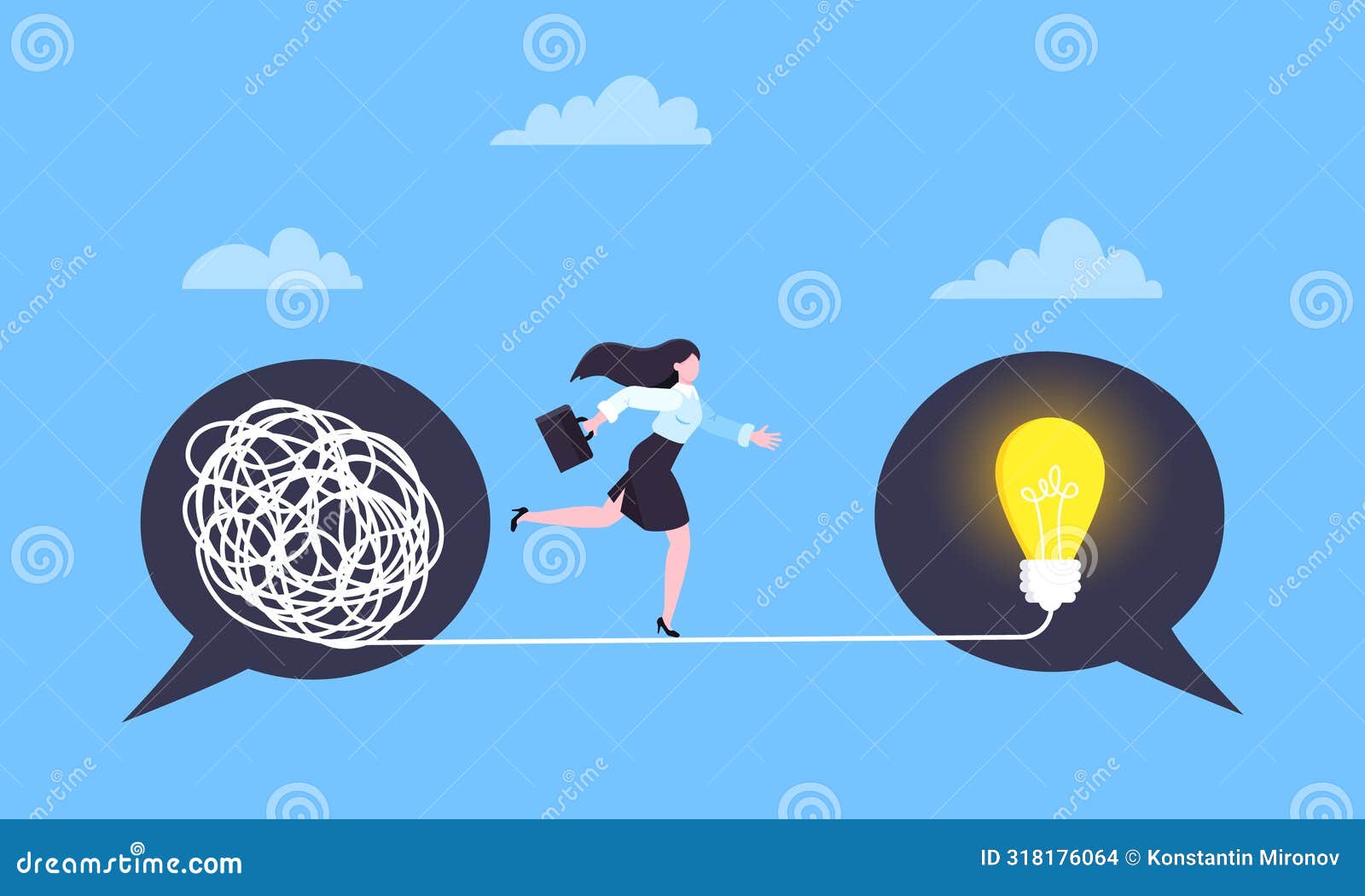 Understanding Problem Solution Simplify Challenge. Stock Vector ...
