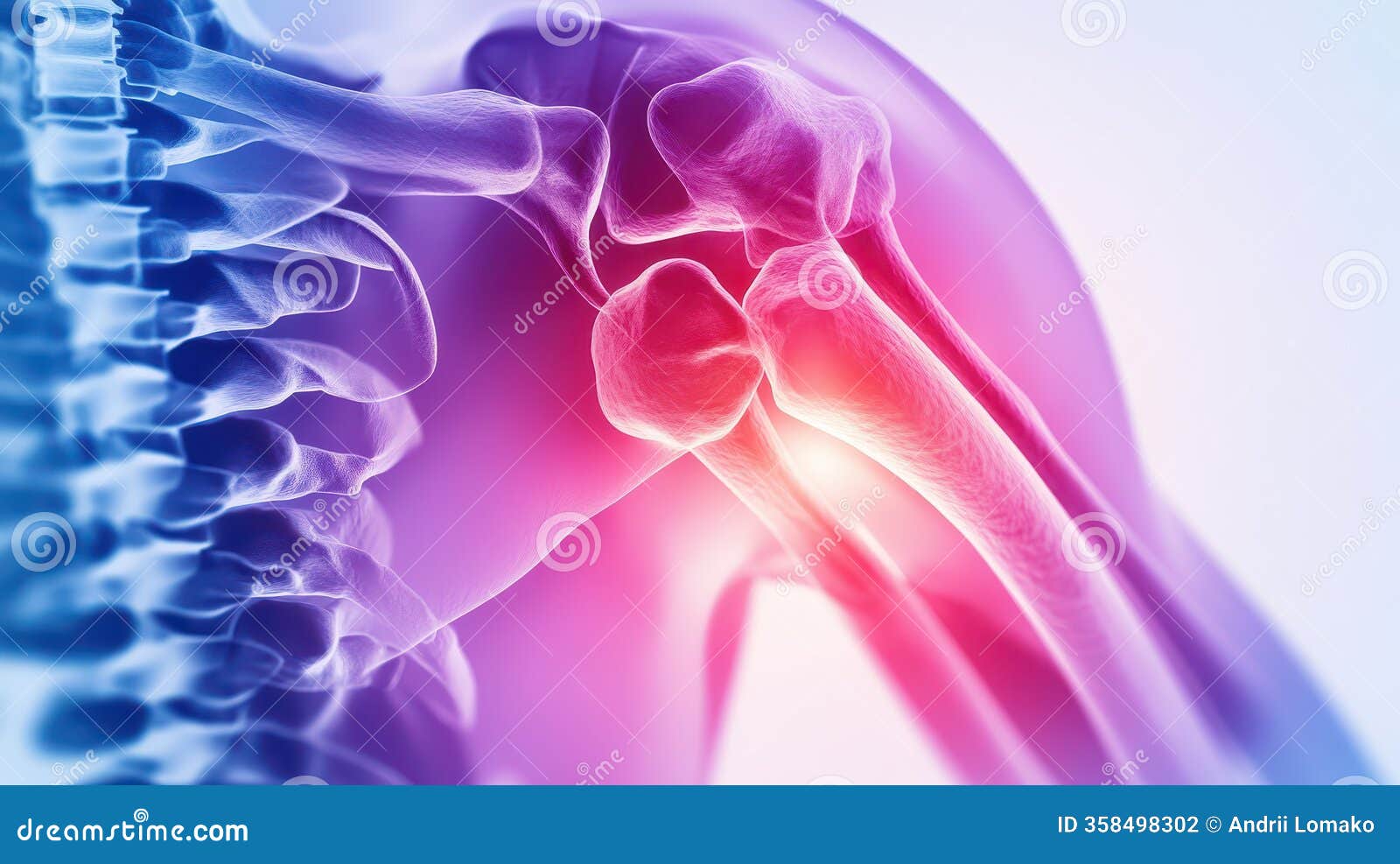 Understanding Shoulder Anatomy and Joint Function Stock Photo - Image ...