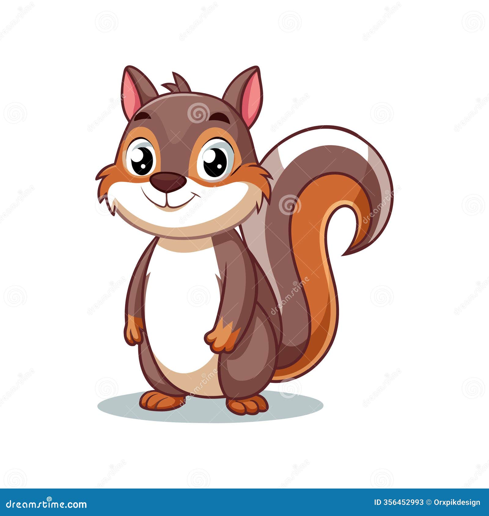Understanding Squirrel With A Fading Scar Cartoon Vector ...
