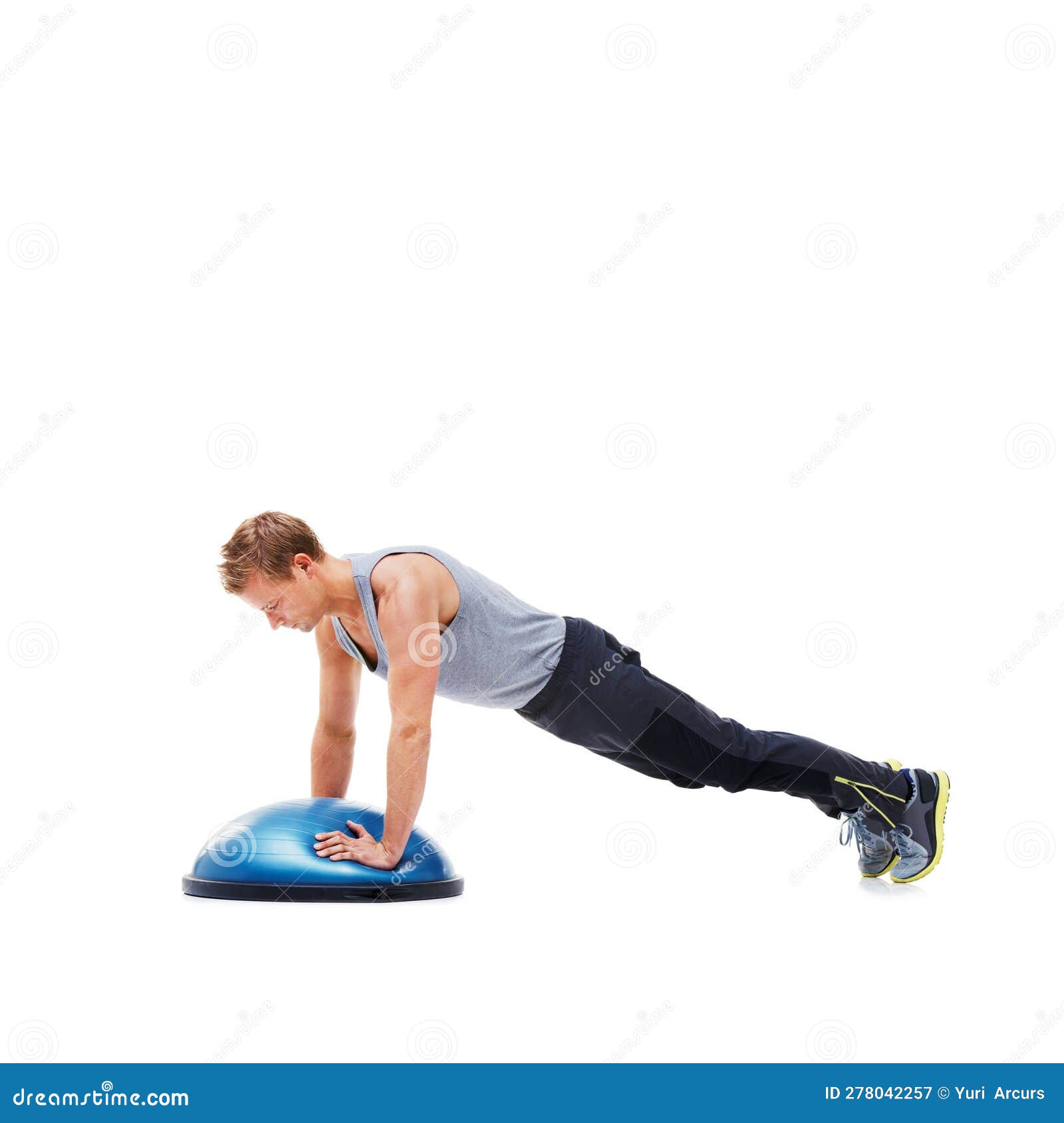 He Understands the Importance of a Solid Workout Plan. a Handsome Young ...