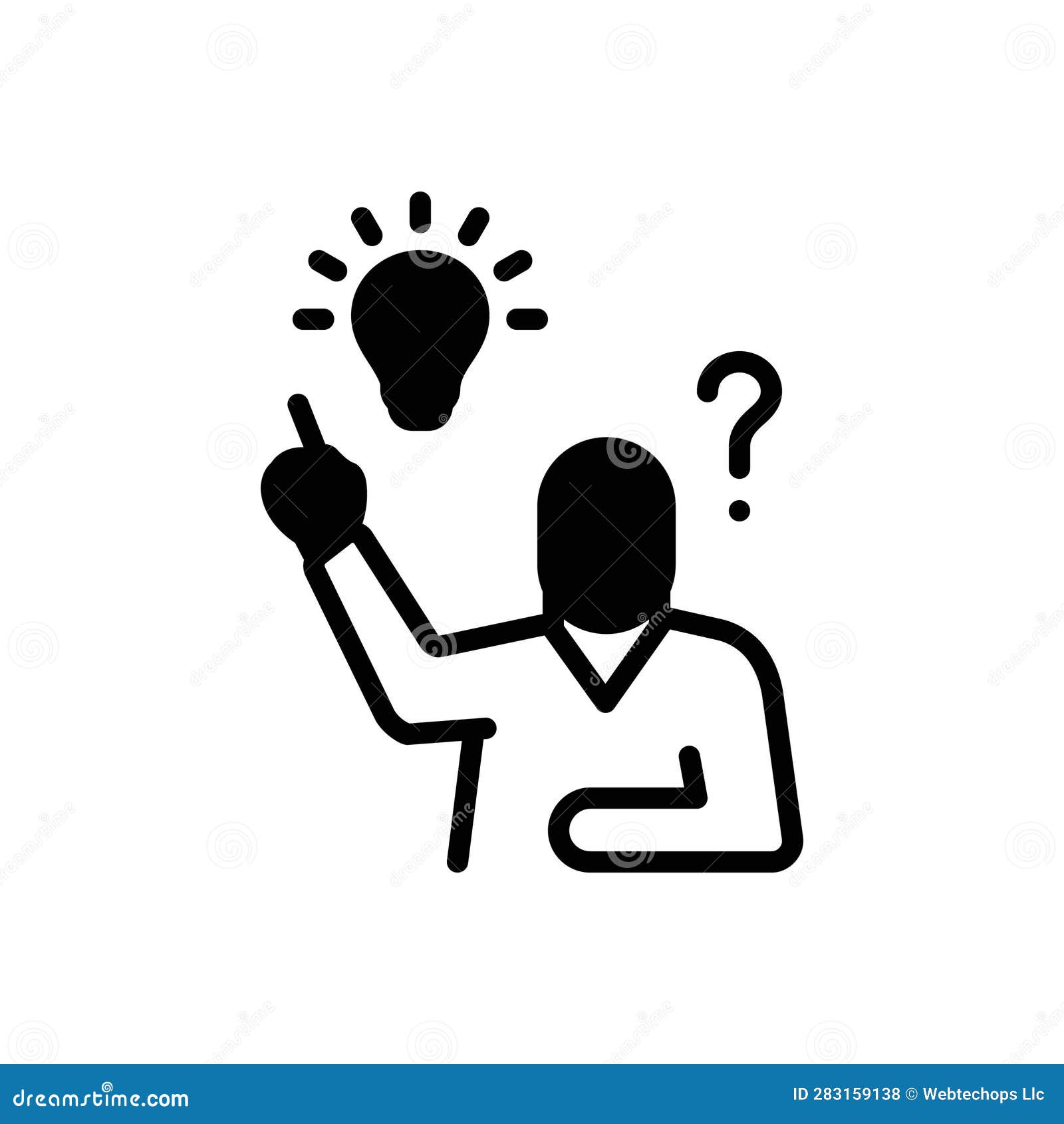 Black Solid Icon for Understood, Understandable and Idea Stock Vector ...