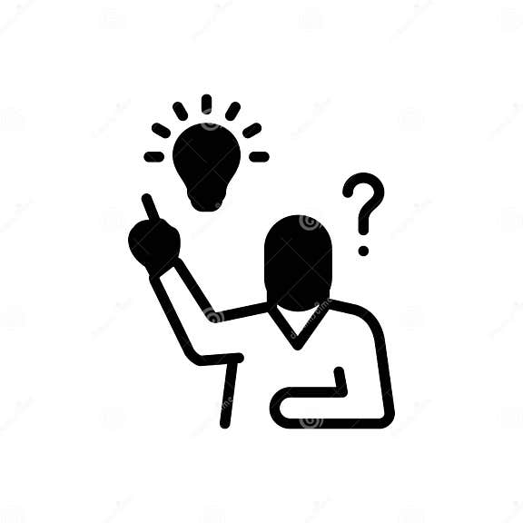 Black Solid Icon for Understood, Understandable and Idea Stock Vector ...