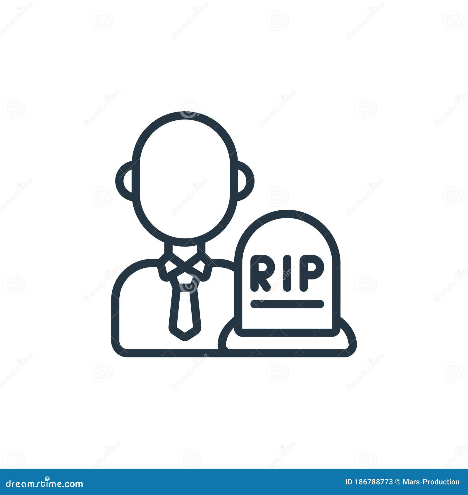 Undertaker Vector Icon. Undertaker Editable Stroke. Undertaker Linear ...