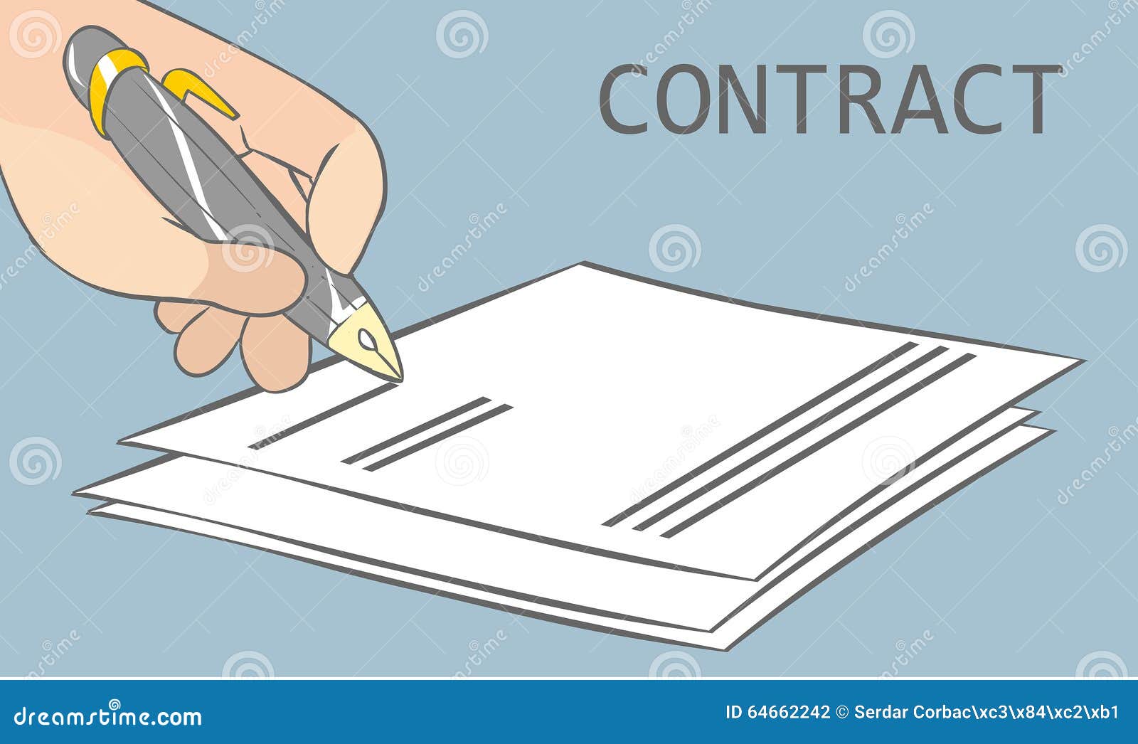 Undertecknande avtal vektor illustrationer. Illustration av kort - 64662242