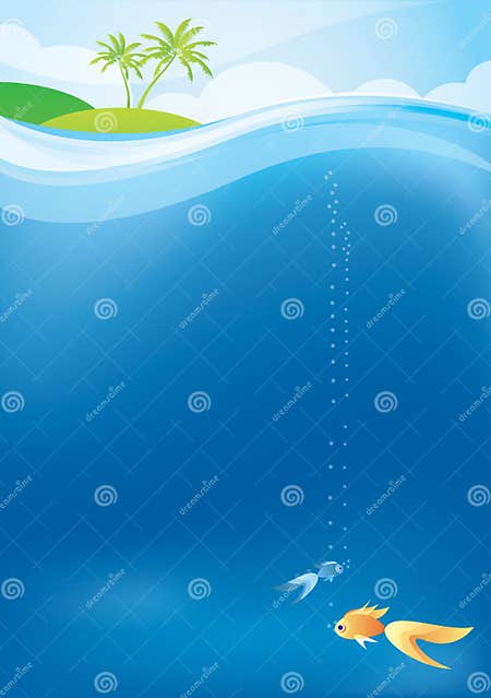 Underwater stock vector. Illustration of underwater, palm - 19432805
