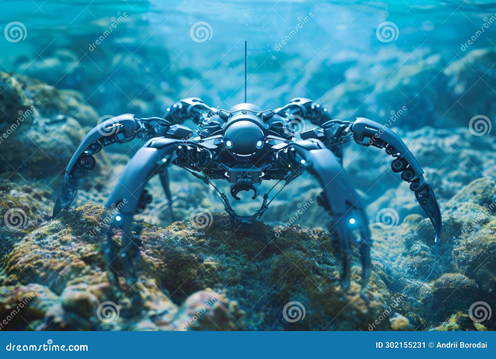 Underwater Adventure: Bionic Octopus Drone. Stock Illustration - Illustration of bionic ...