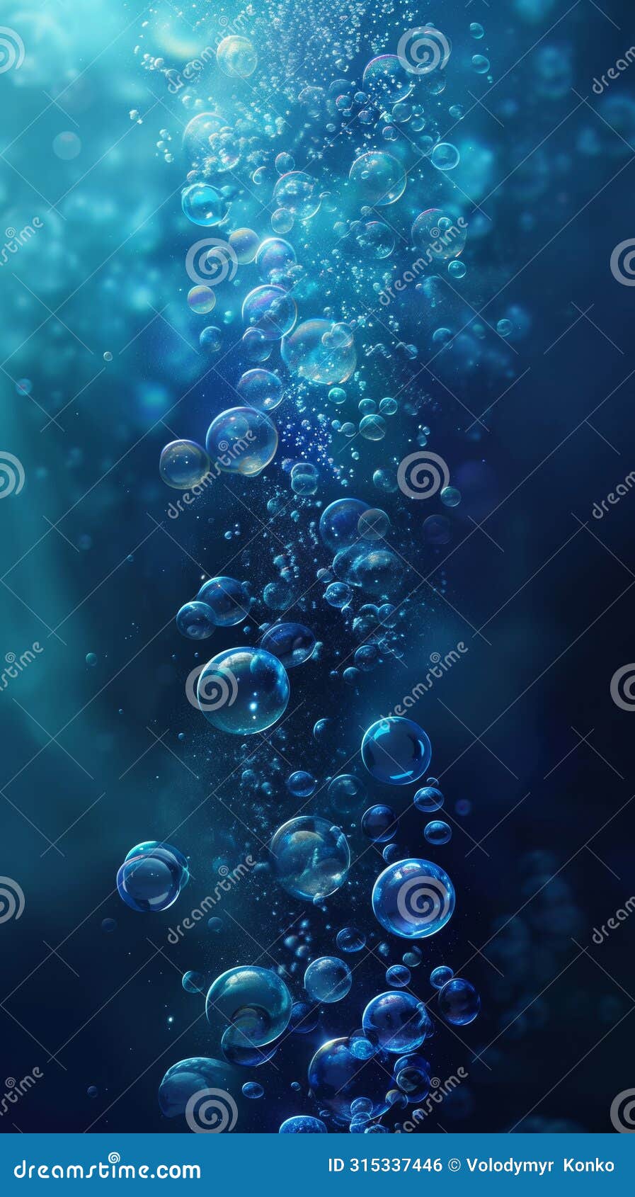 Underwater Air Bubbles Streaming To the Surface Stock Photo - Image of ...