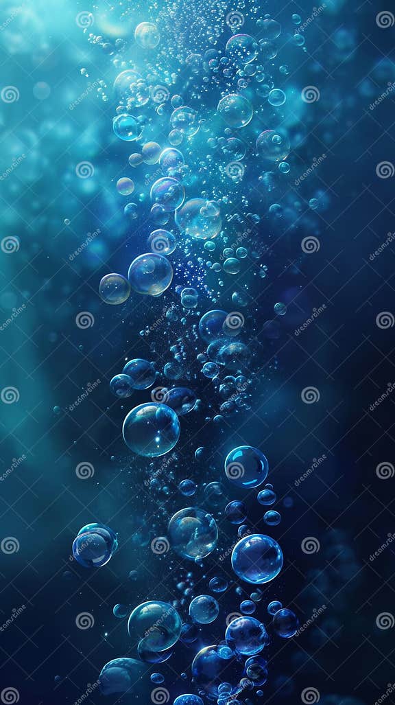 Underwater Air Bubbles Streaming To the Surface Stock Photo - Image of ...