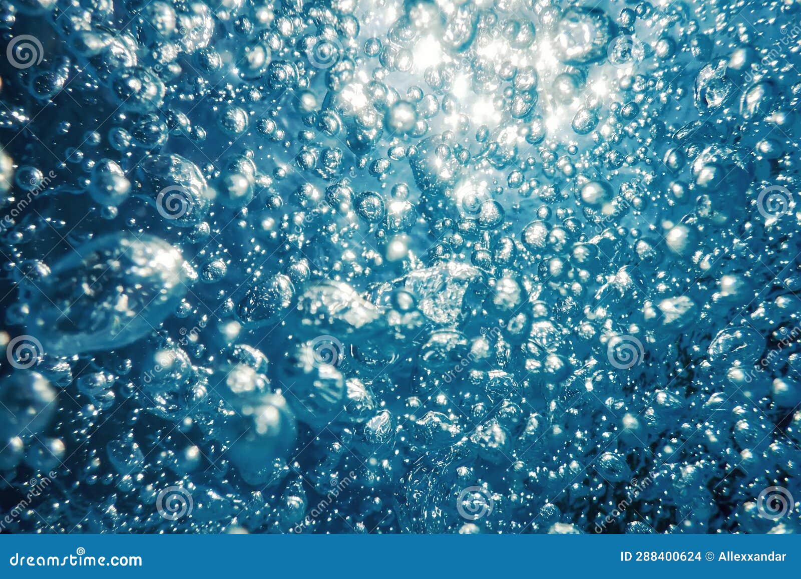 Underwater Air Bubbles with Sunlight Stock Photo - Image of tropical ...