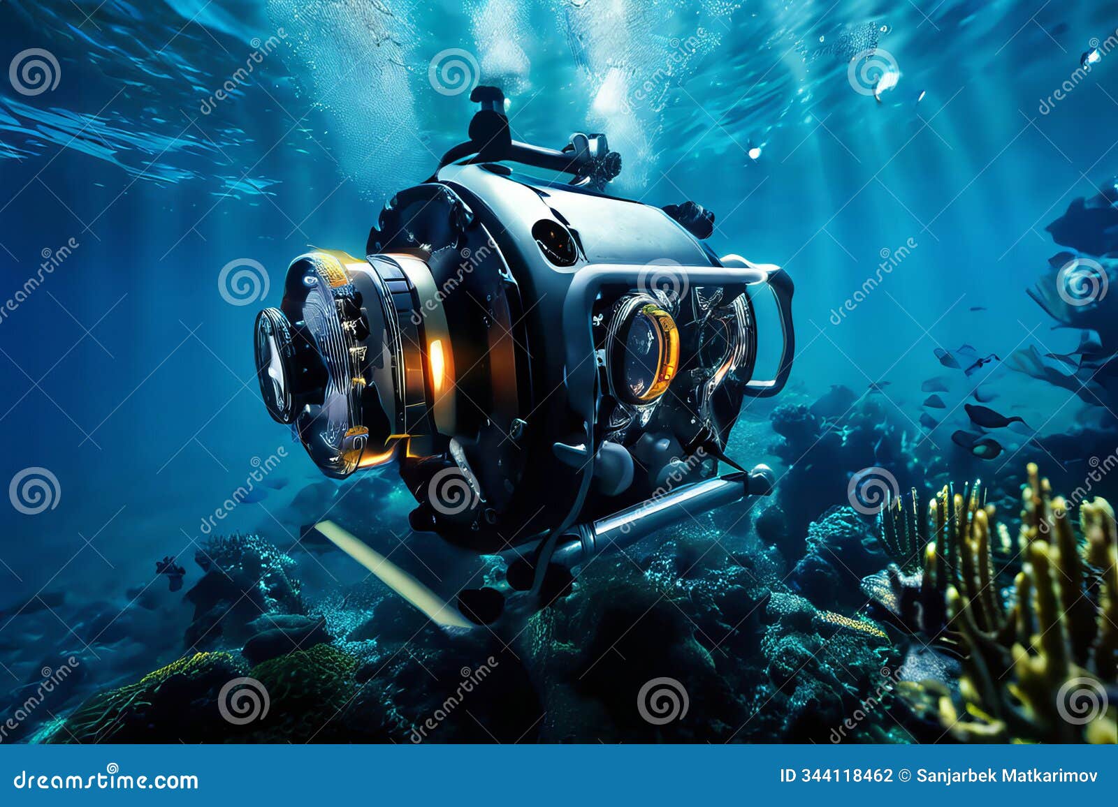 Underwater Autonomous Close Up Exploration Submersible Robots Ca Stock ... Underwater Autonomous Close Up Exploration Submersible Robots Ca Stock ...