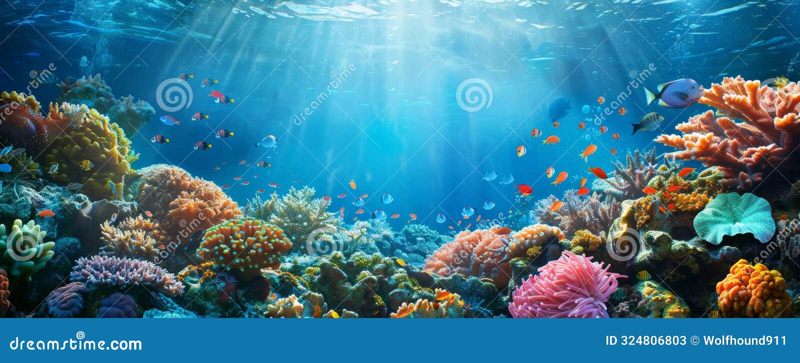 A Lively Coral Reef, Full Of Colorful Life, Is Depicted In The Anime ...