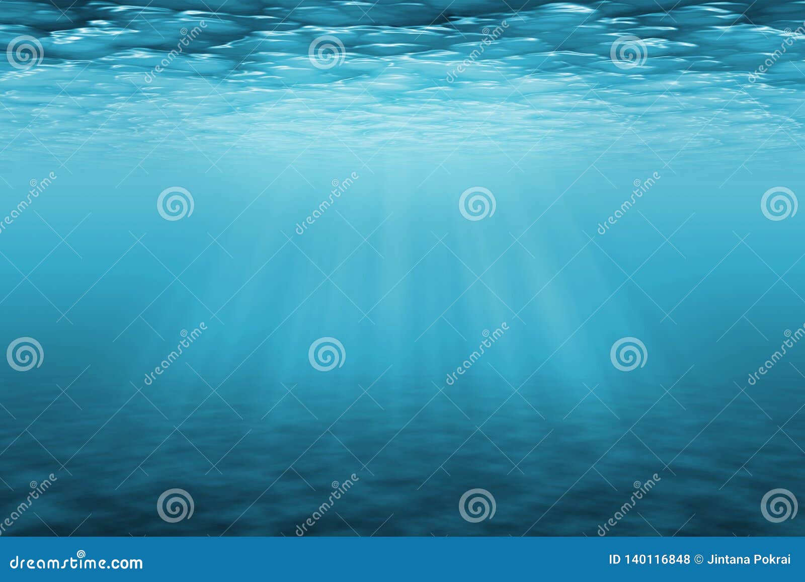 Underwater Background with Sun Ray Stock Photo - Image of marine, clean ...