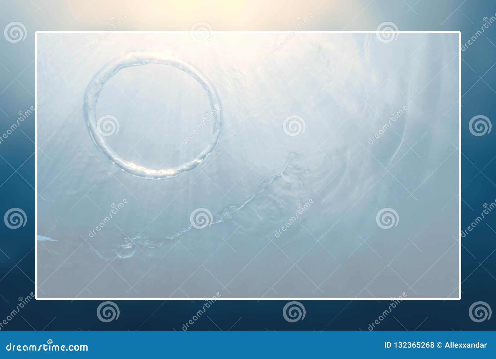 Underwater Background White Border Frame, Water Blank Text Box Stock ...
