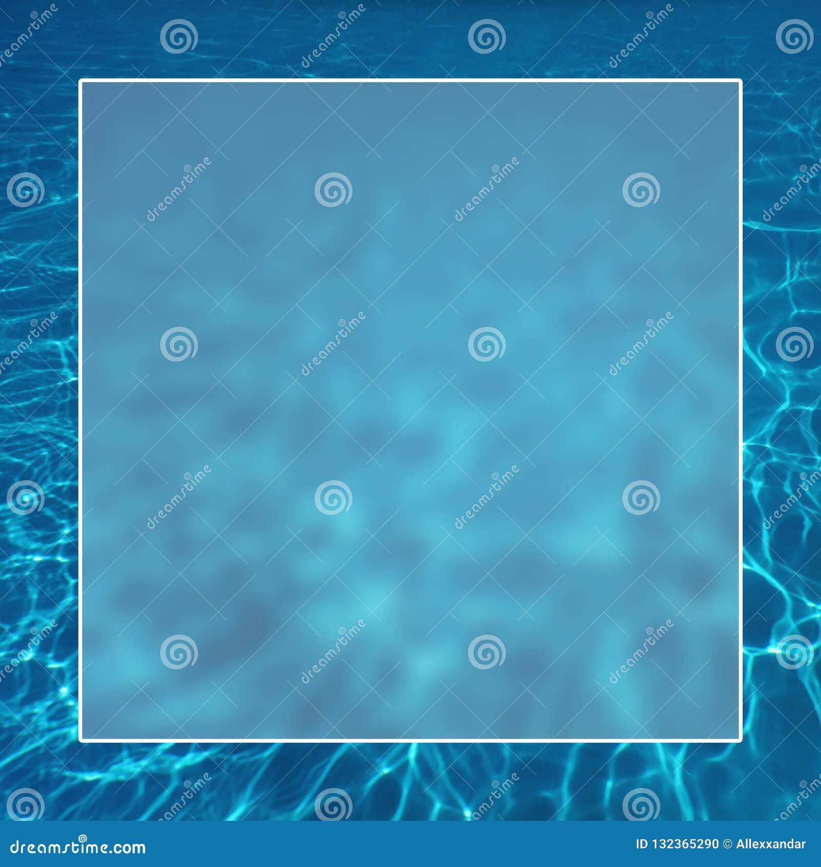 Underwater Background White Border Frame, Water Blank Text Box Stock ...