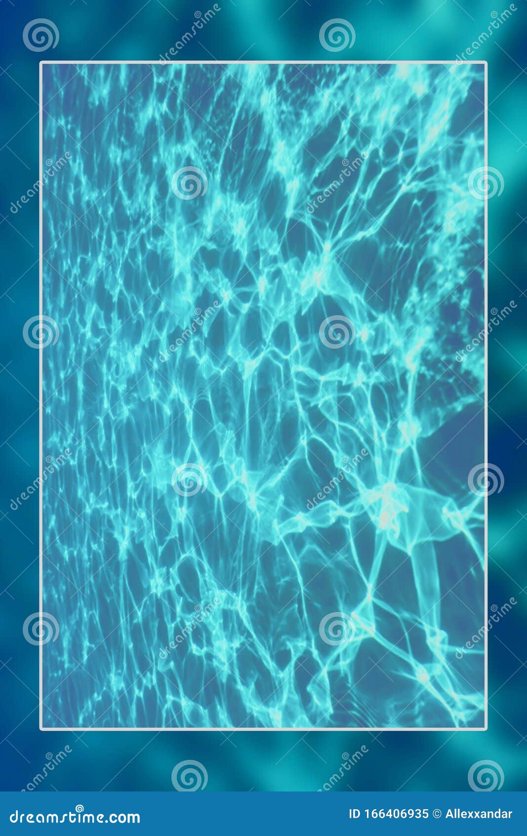 Underwater Background White Border Frame, Water Surface Blank Text Box ...