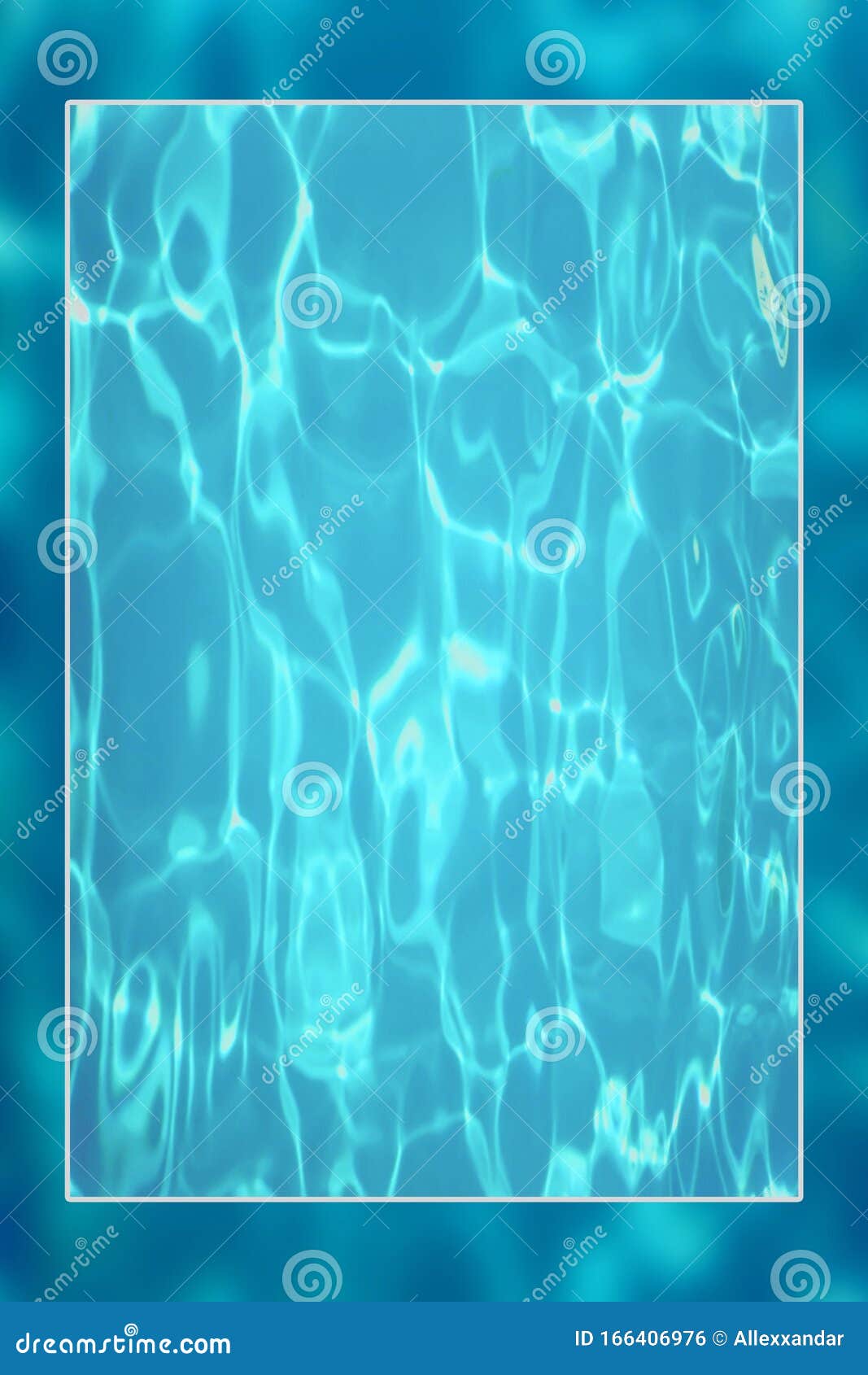 Underwater Background White Border Frame, Water Surface Blank Text Box ...