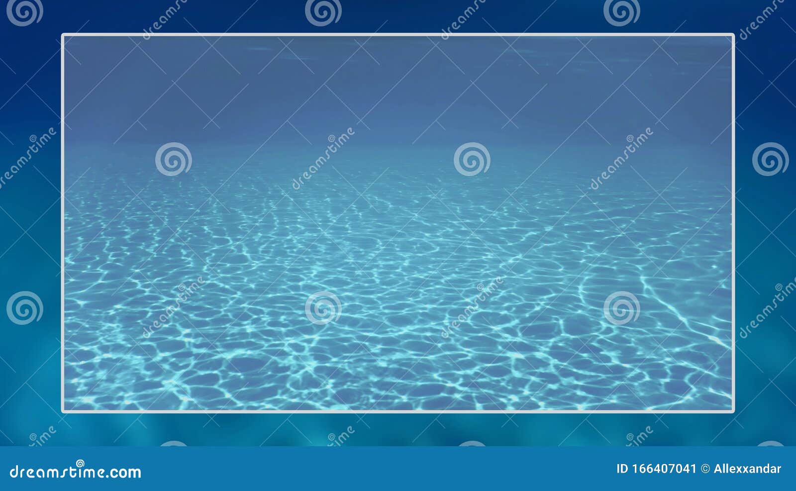 Underwater Background White Border Frame, Water Surface Blank Text Box ...