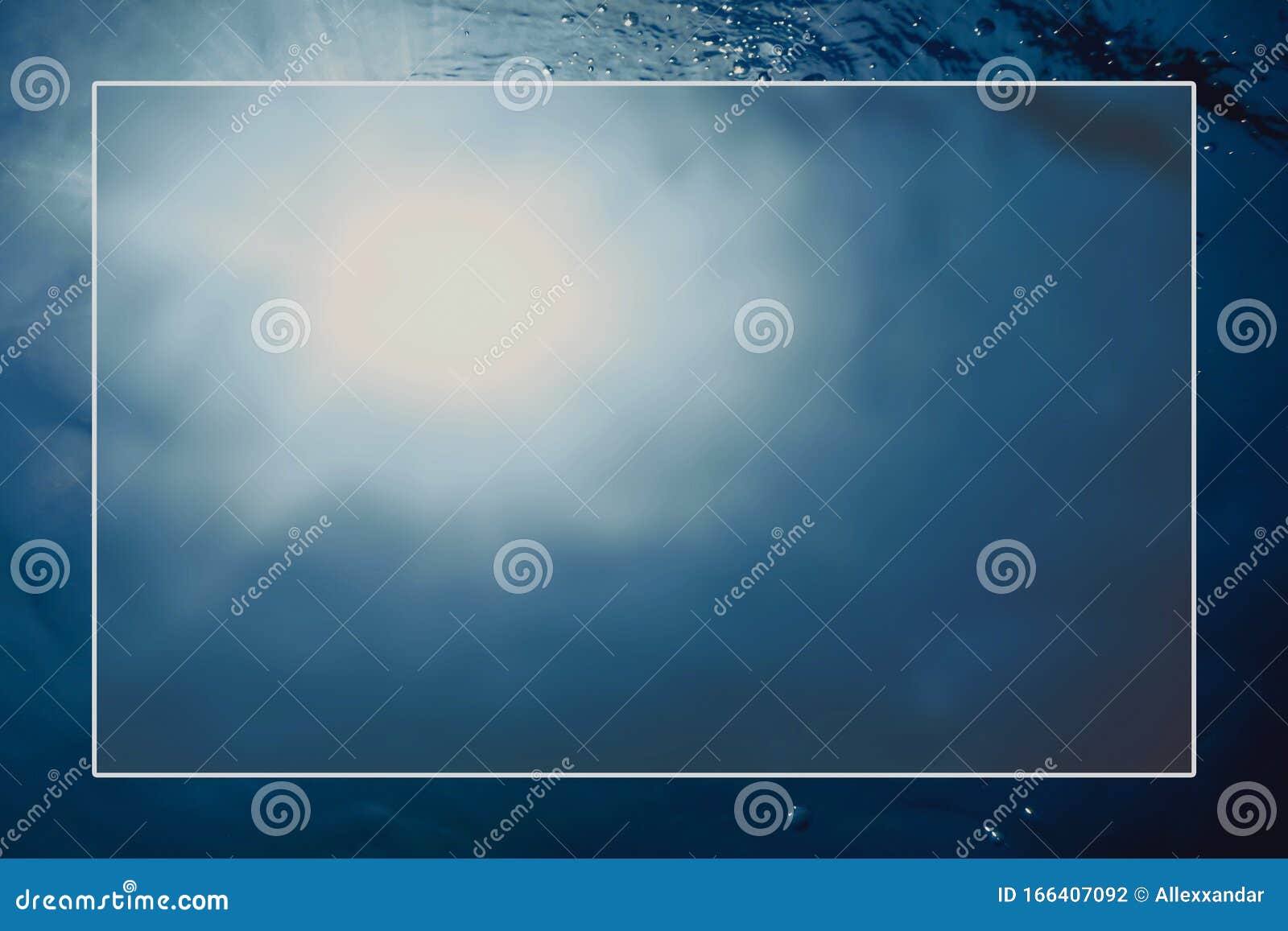 Underwater Background White Border Frame, Water Surface Blank Text Box ...